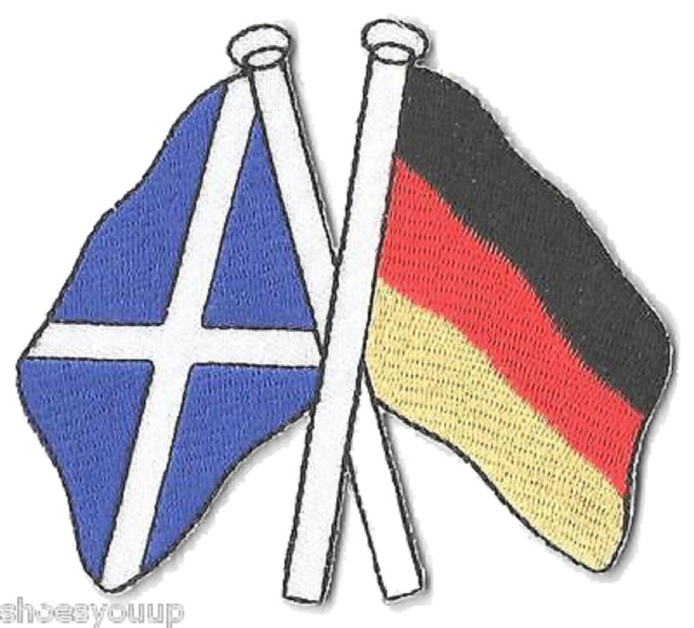 SCOTLAND & GERMANY FRIENDSHIP FLAGS WORLD EMBROIDERED PATCH BADGE ...