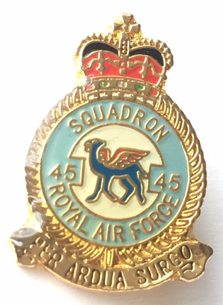 RAF No 45 Squadron Royal Air Force Small Pin Badge *Official Licensed ...