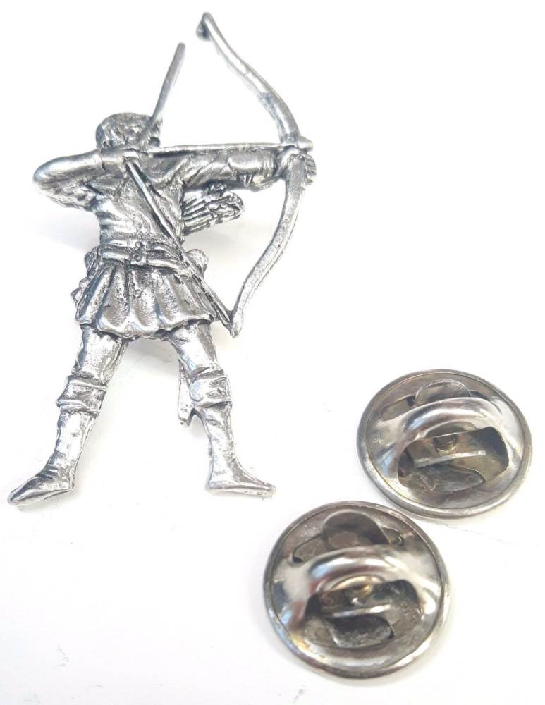 Archer / Robin Hood Handcrafted in Solid Pewter In UK Lapel Pin Badge ...