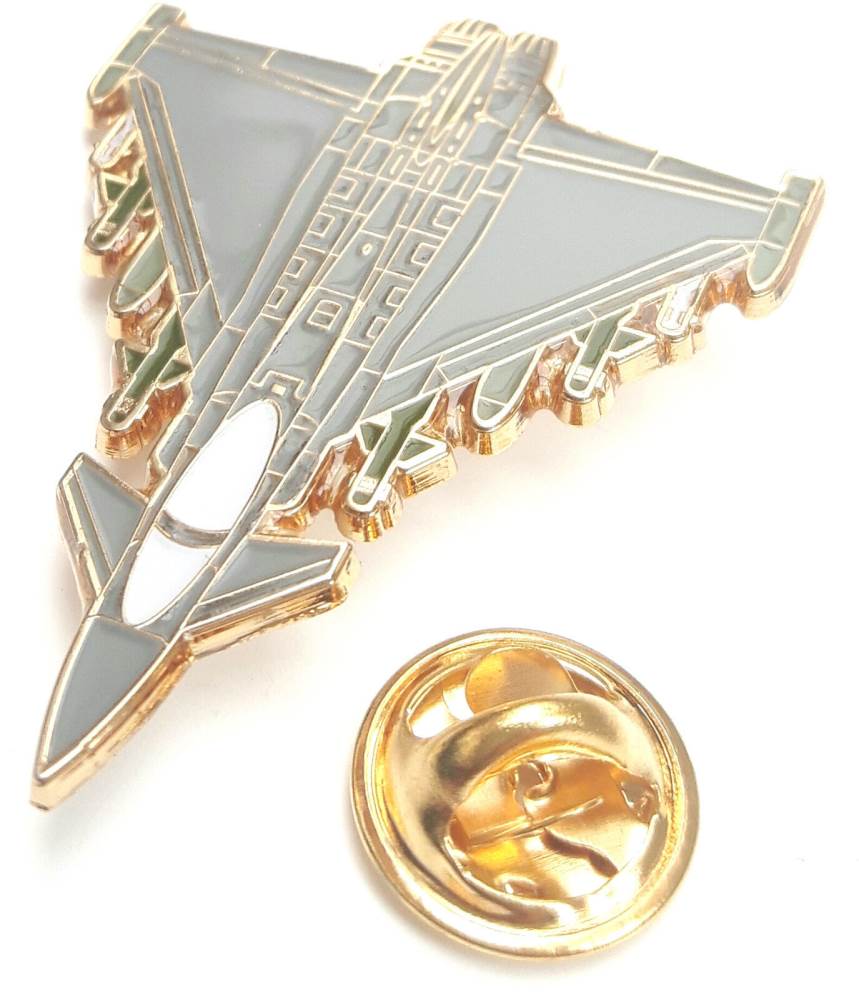 Typhoon Plan View Enamel Lapel Pin Badge - Emblems Gifts