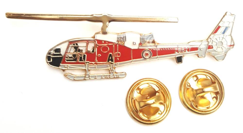 Gazelle RAF Helicopter Side View Enamel Lapel Pin Badge - Emblems Gifts