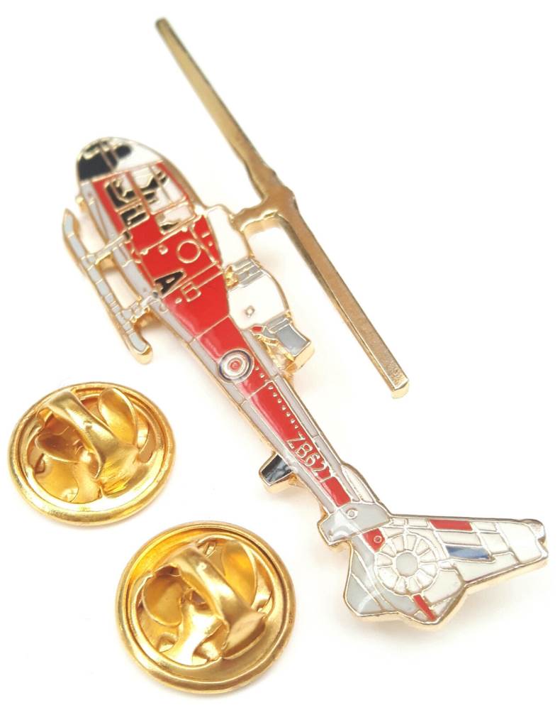 Gazelle RAF Helicopter Side View Enamel Lapel Pin Badge - Emblems Gifts