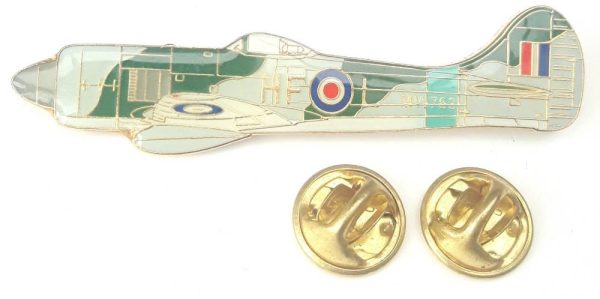 Tempest Aeroplane Side View Enamel Lapel Pin Badge | Emblems Gifts Ltd