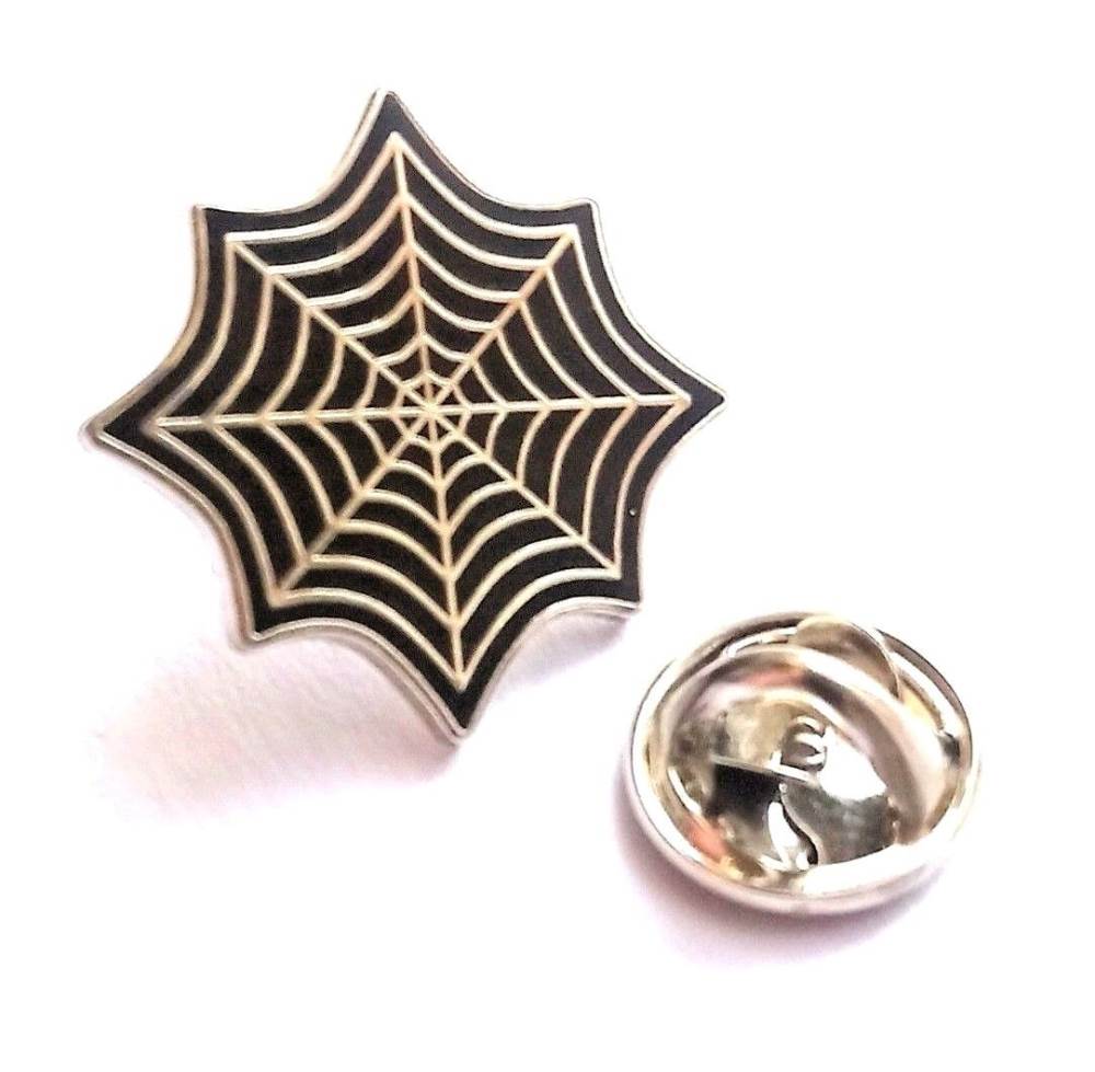 Spiders Web Halloween Enamel Lapel Pin Badge - Emblems Gifts