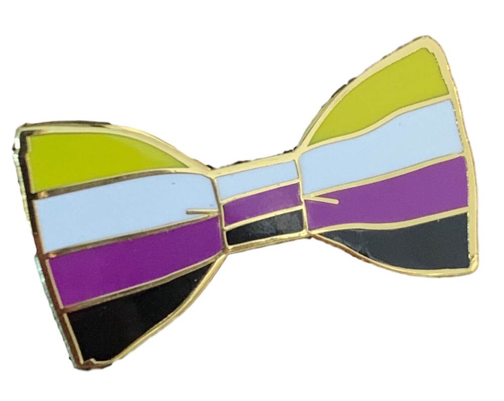 Smartbadge® Non Binary Pride Gay Pride Bow Tie Enamel Lapel Pin Badge ...