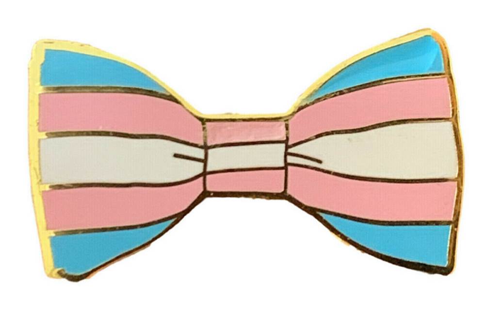 Transgender Pride And Bow Tie Gay Pride LGBT Hard Enamel Lapel Pin ...