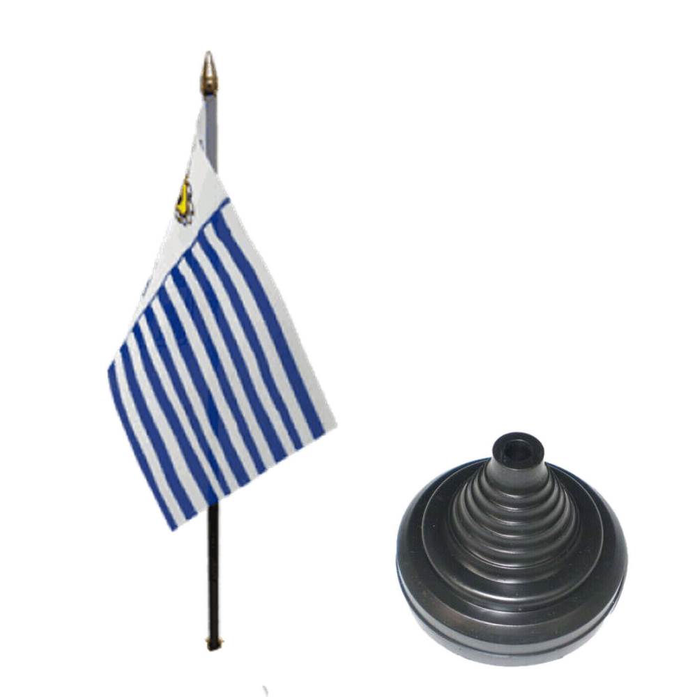 12 Pack Seborga 6″ x 4″ Desk Table Flag with Black Plastic Cone Bases ...