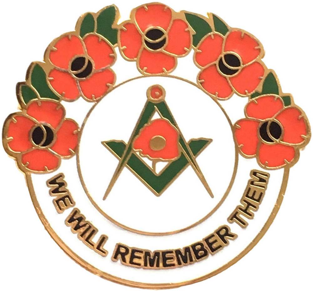 15 Years a Mason Masonic Badge And Masonic We Will Remember Enamel ...