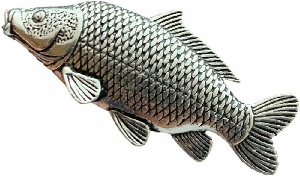 Set Of 2 Common, Mirror Carp Handcrafted In English Pewter Badges TSB ...