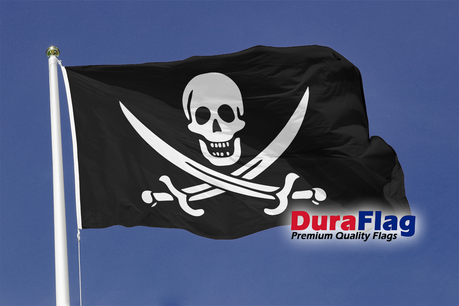 Jack Rackham DuraFlag with Clips (5ft x 3ft) | Emblems Gifts Ltd