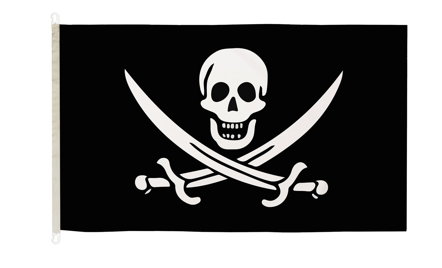 Jack Rackham DuraFlag with Clips (5ft x 3ft) | Emblems Gifts Ltd
