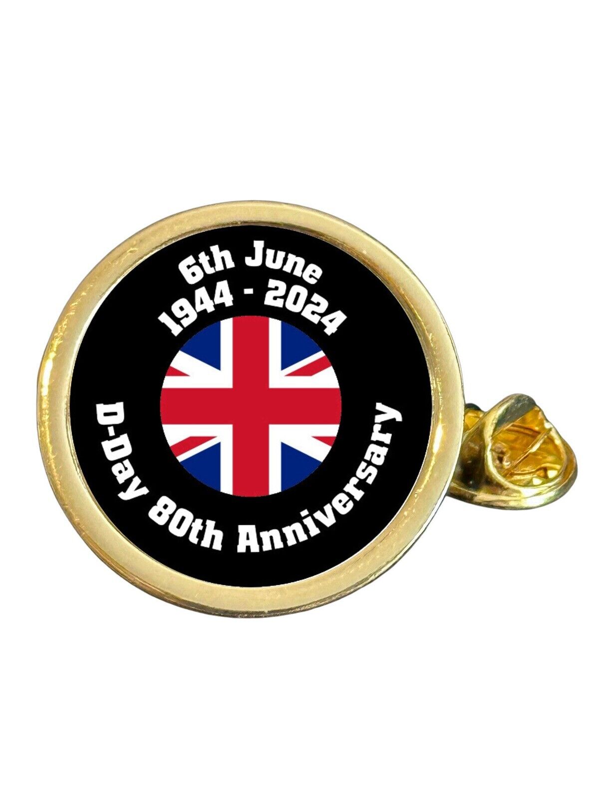 D-Day 80th Anniversary 1944-2024 UK Gold Plated Lapel Pin Badge ...